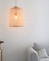 Lanna Passa - Rustic Drop Cocoon Bamboo Pendant Light