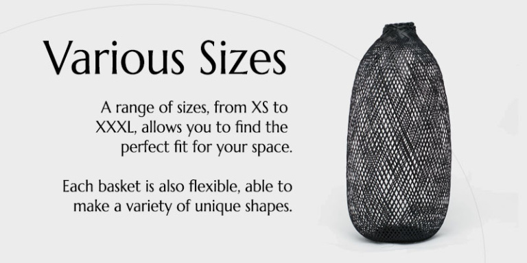 Black Bamboo Fish Trap Basket - Small And Large Sizes