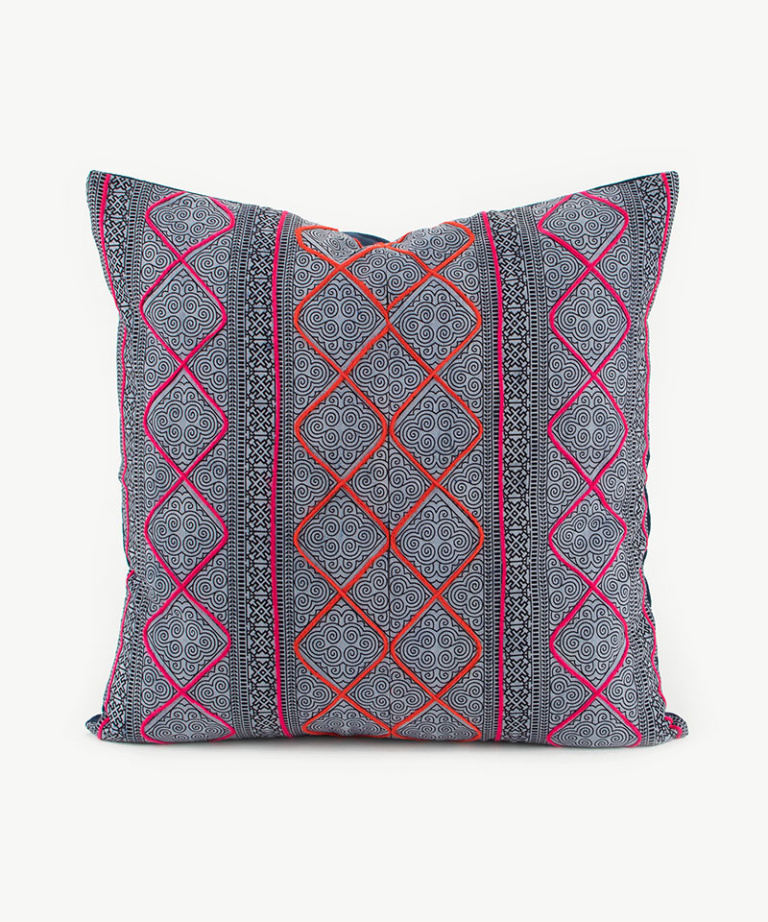 Colorful Embroidered Hill Tribe Cushion - Lanna Passa