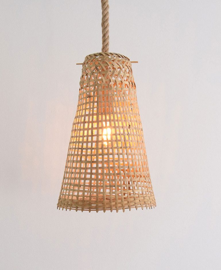 Lanna Passa - Repurposed Asian Cabbage Basket Bamboo Light