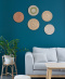 PASSA - Set of 5 Water Hyacinth & Bamboo Woven Wall Decor