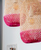 Two Tone Bamboo Pink Pendant Light Cluster Set - Lanna Passa