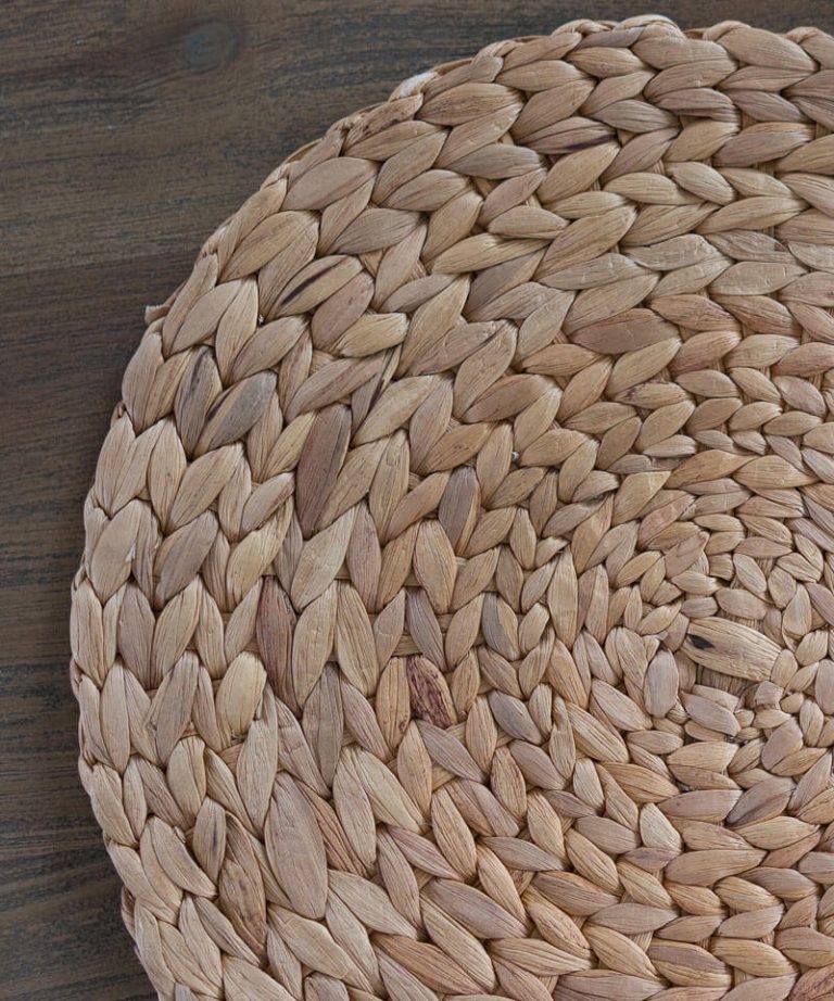 Set of 4 Handwoven Water Hyacinth Placemats