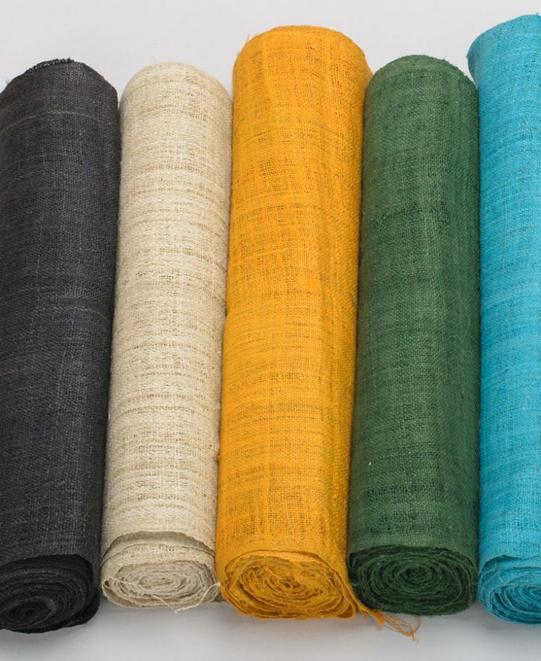 Lanna Passa - Hmong Hill Tribe Raw Hemp Fabric Dyed Rolls