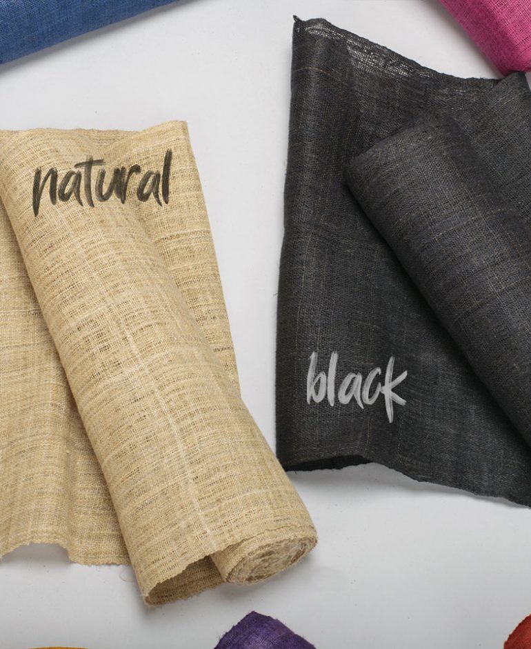Lanna Passa - Hmong Hill Tribe Raw Hemp Fabric Dyed Rolls