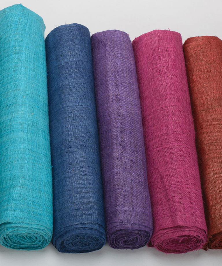 Lanna Passa - Hmong Hill Tribe Raw Hemp Fabric Dyed Rolls