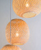 Natural Wood Sphere Orb Globe Chandelier Cluster Light Set