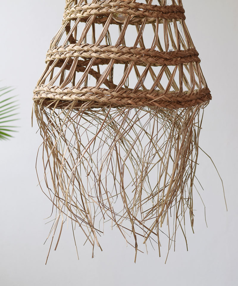 Rustic Handwoven Seagrass Pendant Light - Lanna Passa