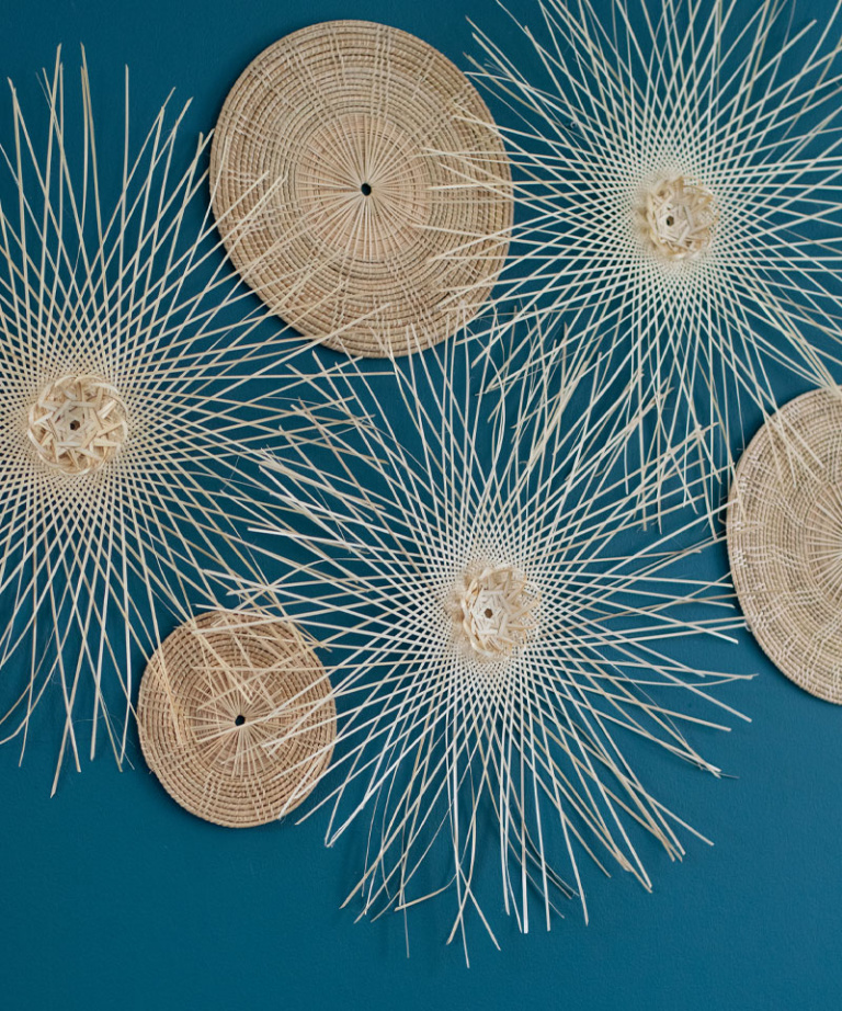 ESSENCE - Set of 6 Handwoven Bamboo & Rattan Wall Art