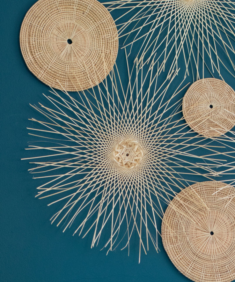 SHINE - Set of 7 Handwoven Bamboo & Rattan Wall Art