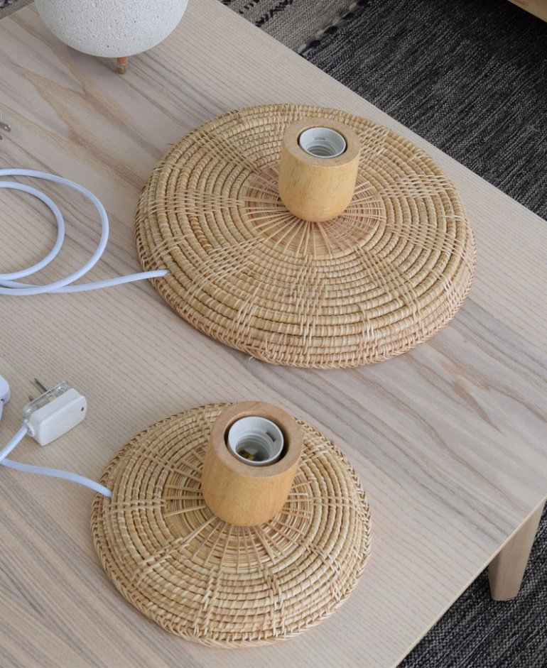 Natural Wood & Rope Cable Set - Plug In / Swag - Lanna Passa
