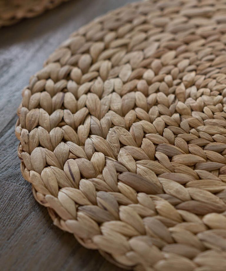Set of 4 Handwoven Water Hyacinth Placemats