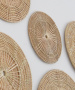 ROUND – Set of 7 Handwoven Rattan Winnowing Wall Art Plates