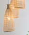Tall Bamboo Pendant Cluster Lights - Triple Cluster Canopy